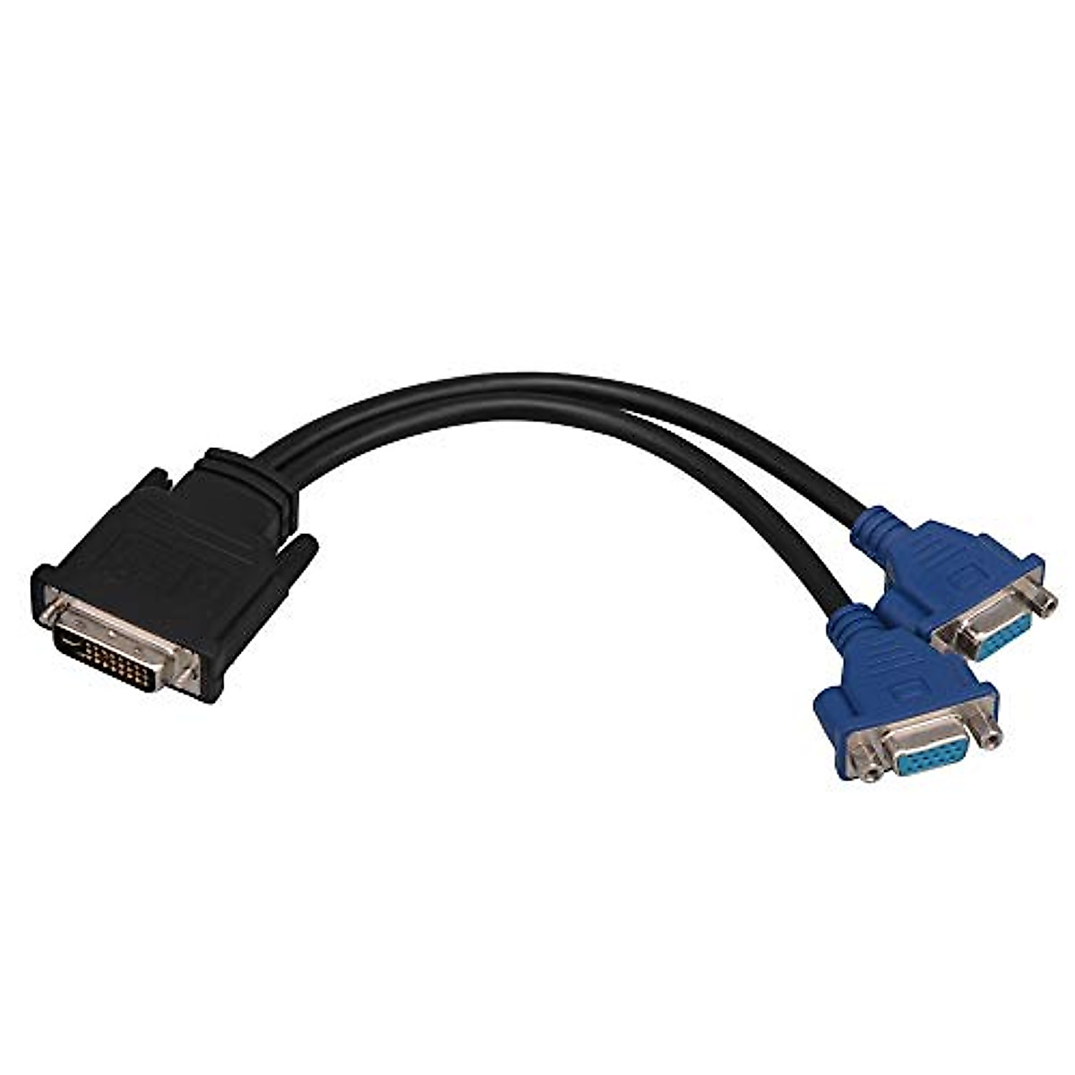 BQLZR DVI-Male DVI-I to VGA Female Monitor Video Splitter Adapter Cable for Duplicating Images,Only Divider Line Can be Used at a Time