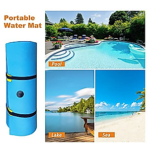Floating Mat - Floating Mat for Lake - Water Mat - Lily Pad Floating Mat for Lake - Floating Water Mat, XPE Floating Island for Kids (7' x 3' x 1.3")