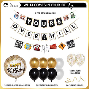 Pirese Over The Hill Birthday Decorations, Over The Hill Decorations Funny 50th Birthday Decorations | Funny 40th Birthday Decorations