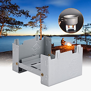 Camping Stove, Folding Pocket Stove Lightweight Alcohol Stoves Portable Stove Folding Burning Stove Solid Fuel Tablet Pocket Stove Survival Stove for Picnic BBQ Camp Hiking