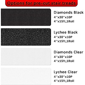 Carpet Stair Tread Rug Non Skid Tape for Stair, black diamond Grip tape for Wooden Step, Safety Non Skid Roll for Stair Step Runner Anti Slip Traction Tread Staircase Grip Adhesive tape Strip