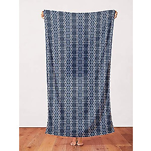 PBS Fabrics Shibori Dye Indigo Quilter's Cotton by The Yard, Doily Dots