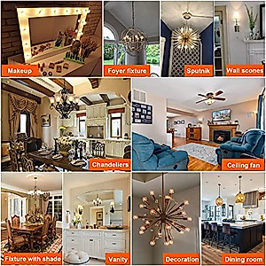 LiteHistory E12 led Bulb dimmable 6W Equal e12 Candelabra Bulb 60 watt A15 LED Bulb for Ceiling Fan,Chandeliers,Wall sconces Warm White 2700K 600LM AC120V Clear 6Pack