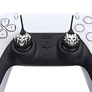 PlayVital Thumb Grip Caps for ps5/4 Controller, Silicone Analog Stick Caps Cover for Xbox Series X/S, Thumbstick Caps for Switch Pro Controller - Lich Demons