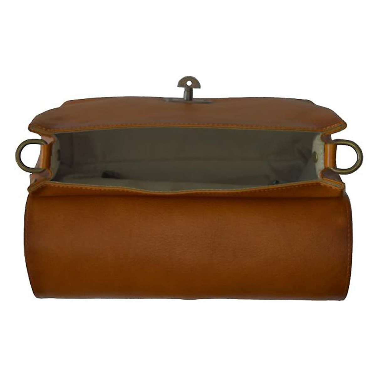 Pratesi Leather, Leather Bag for Woman Castel Del Piano Clutche in cow leather - Bruce Mustard