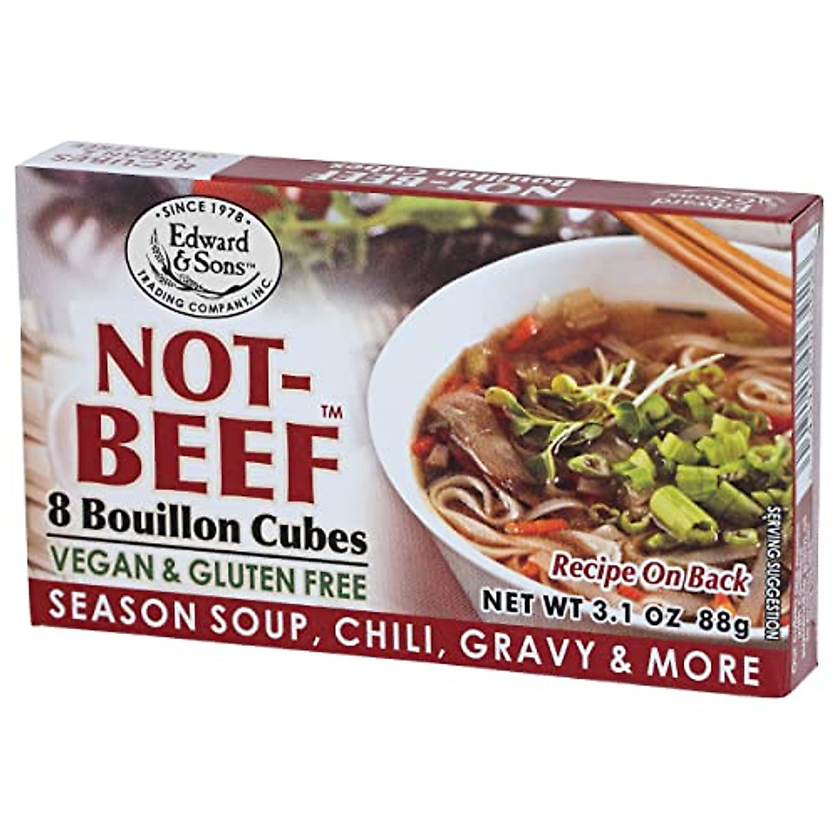 Edward & Sons Not Beef Bouillon Cubes, 3.1 oz