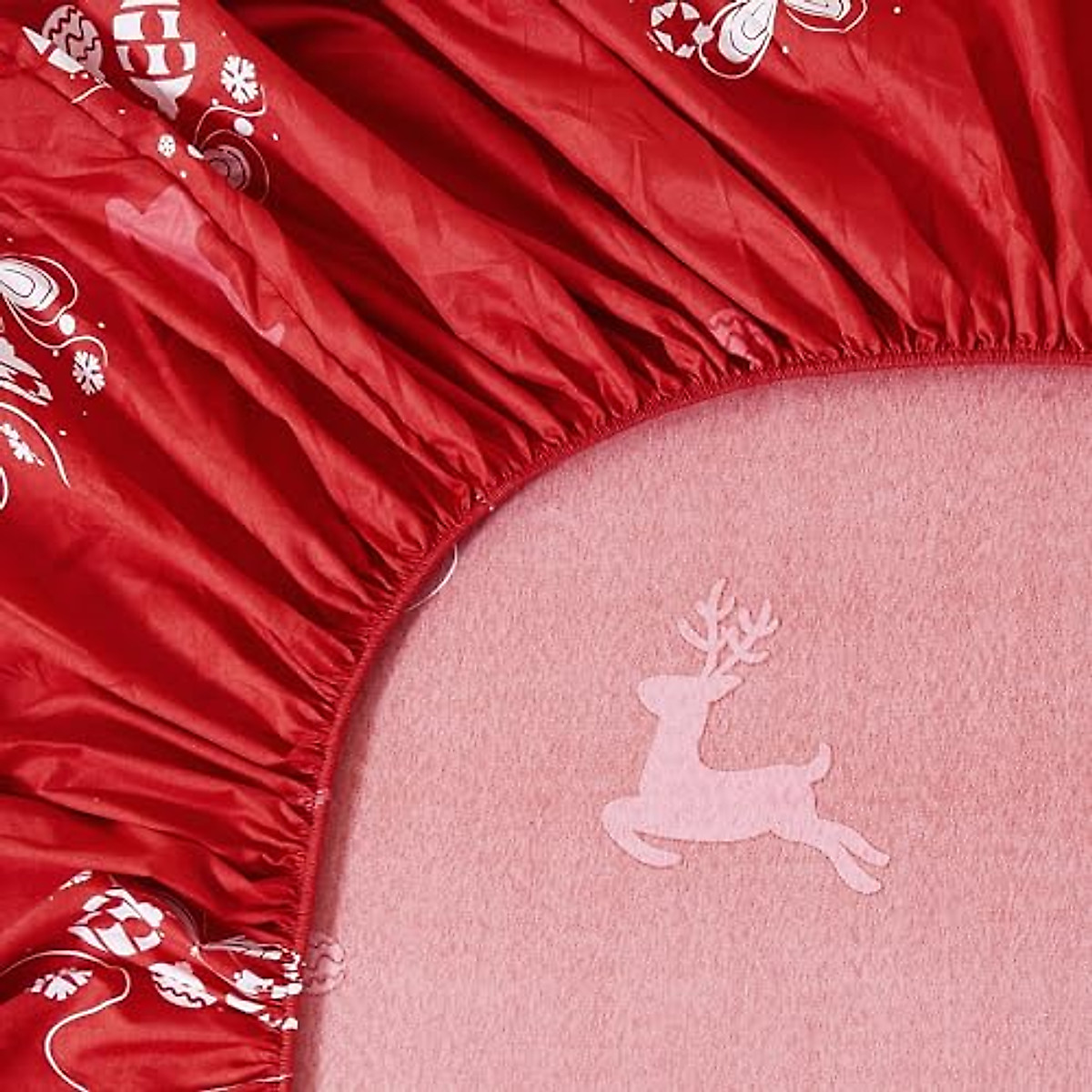 Vaulia Soft Microfiber Sheets, Print Pattern Christmas Holidays, Jingling Bell and Reindeer Print 4-Piece Set (1 Fitted Sheet 1 Flat Sheet 2 Pillowcases), Full Size