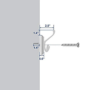 SONGMICS Wall Mounted Coat Rack, Hook Rack with 4 Tri-Hooks, for Clothes, Keys, Hats, Purses, in The Entryway, Bathroom, Closet Room, Dark Brown ULHR30Z