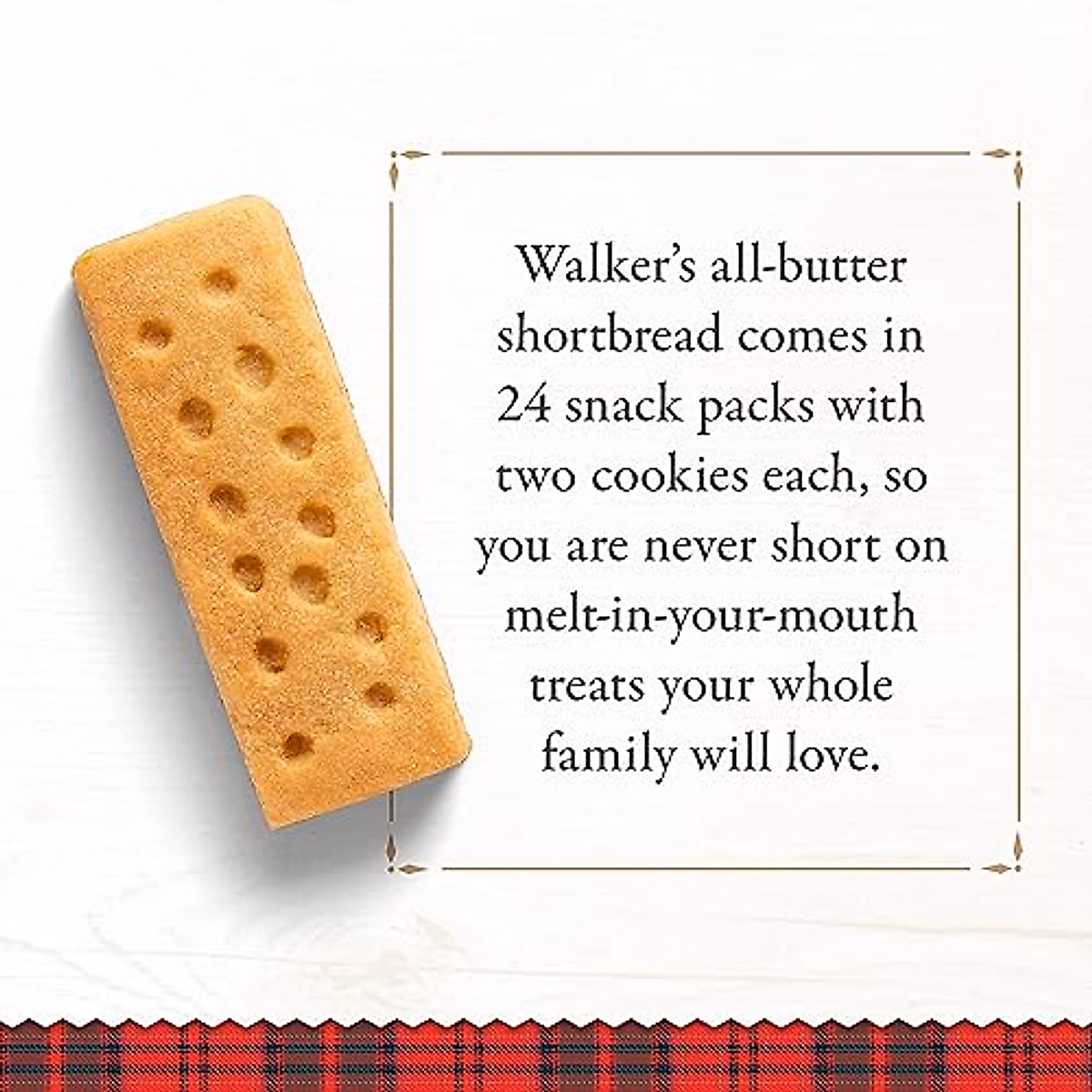 Walker’s Pure Butter Shortbread Fingers - 2-Count Snack Packs (Pack of 24) - Authentic Shortbread Cookies from Scotland