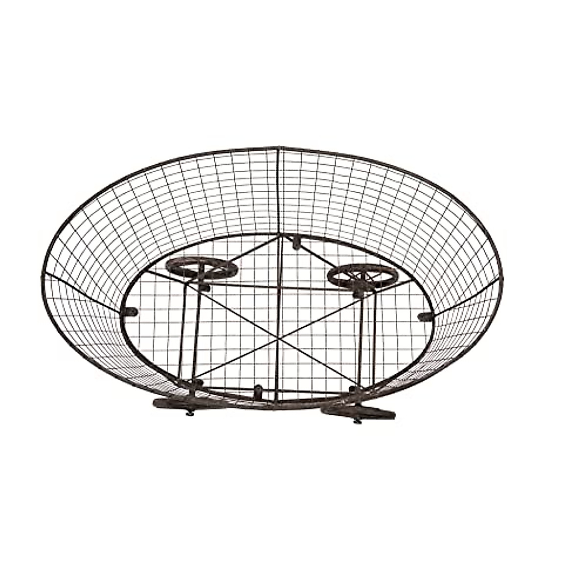 Creative Co-op Vintage Metal Laundry Basket with Wheels 25" x 15" x 26 3/4" (W x D x H)