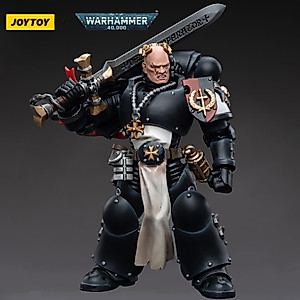 JOYTOY Warhammer 40,000 1/18 Action Figure Black Templars Emperor's Champion Bayard's Revenge Collection Model Christmas Birthday Gift