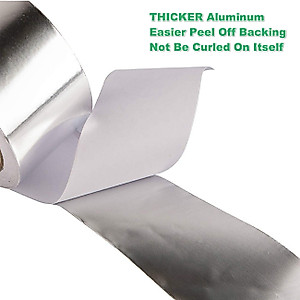 Steelsoft Extra Thick Aluminum Foil Duct Tape High Temp Heavy Duty 2 inch 13 YD Silver for Dryer Vent Hose Air Duct,HVAC Ductwork Insulation,Heat Reflective