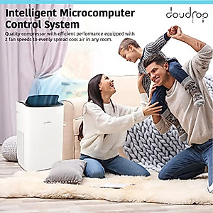 DOUDROP Portable AC Unit - 12000 BTU Air Conditioning System with Activated Carbon Filter & Remote Control - 4-in-1 Cooler, Heater, Dehumidifier & Fan Mode - 24H Timer, 360° Rolling Lockable Casters