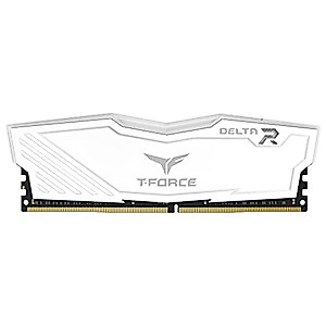 TEAMGROUP T-Force Delta RGB DDR4 16GB (2x8GB) 3000MHz (PC4-24000) CL16 Desktop Memory Module Ram - White - TF4D416G3000HC16CDC01