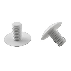 BAIRONG 6pcs Plastic Wheel Screws Replacement for Polaris Pool Cleaner 180/280 and 6pcs Washers Pool Cleaner Replacement Parts C55 C-55, White