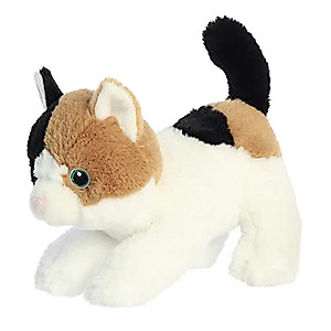 Aurora® Eco-Friendly Eco Nation™ Calico Cat Stuffed Animal - Environmental Consciousness - Recycled Materials - White 8.5 Inches