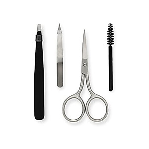 Amazon Basics 4 Piece Brow Kit, black