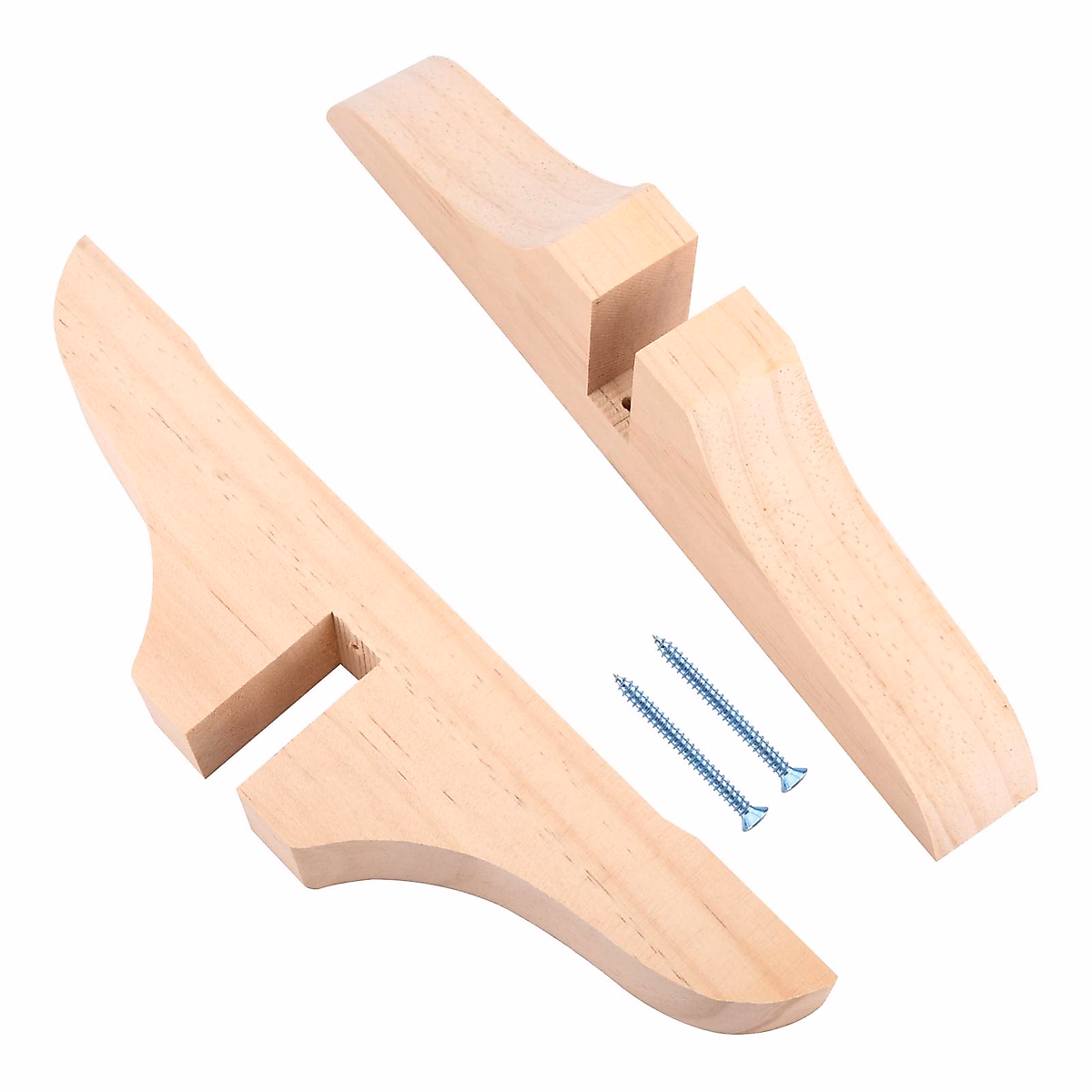 CALIDAKA 2pcs Wooden Room Divider Stand Folding Privacy Screen Holder,Thickened Room Divider Bracket Room Panel Bracket Screen Panel Feet for Home Hotel(Light Brown,Size:11.81 x 2.83 x 1.38inch)