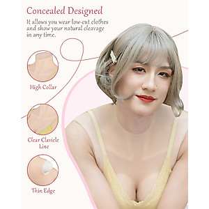 Peikey Breastplate Silicone Breast Forms with Bra B-G CUP Breast Plates for Crossdressers Drag Queen Mastectomy,Nude,Cotton Filler,B CUP