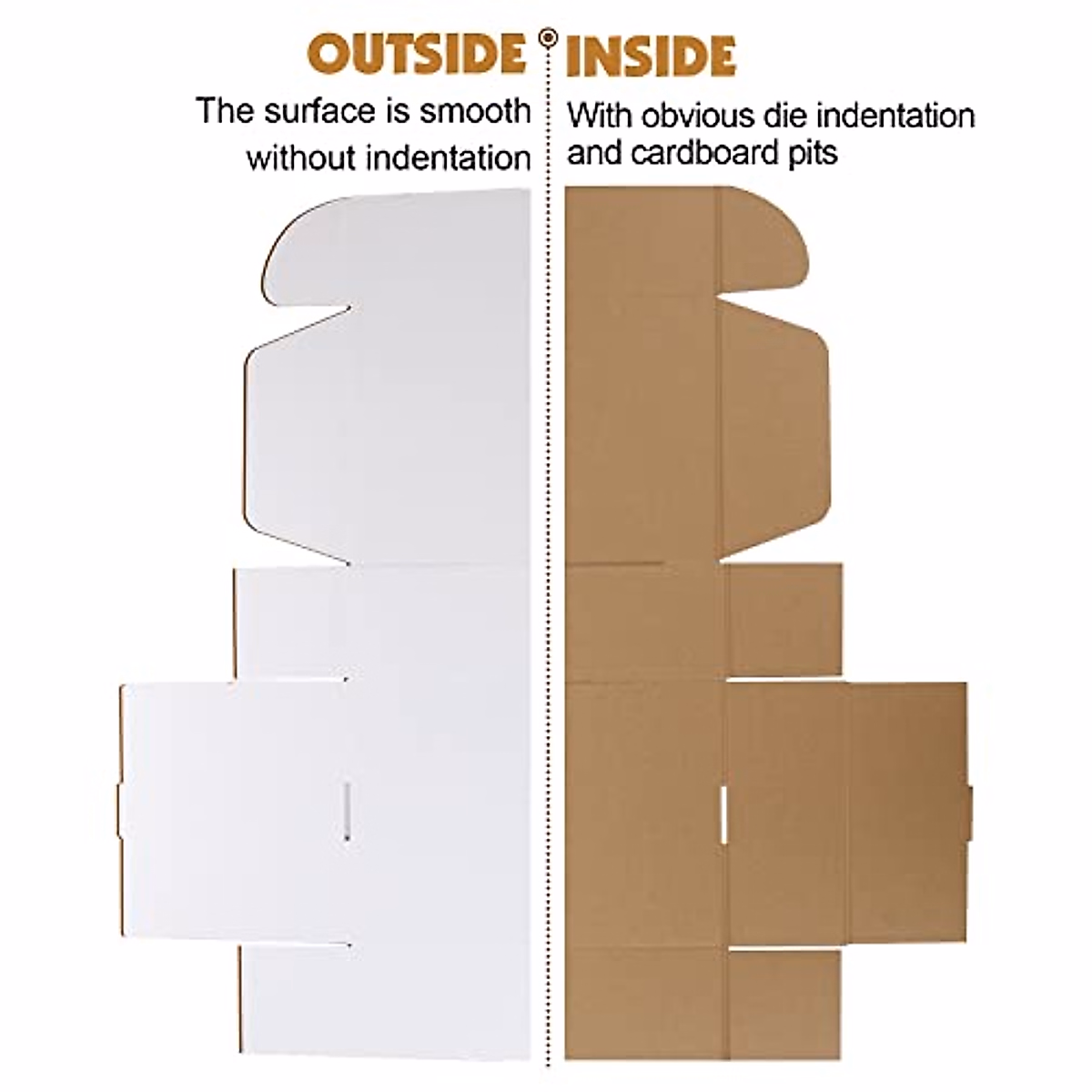 Shipping Boxes 9x6x2, HERKKA 25 PACK White Corrugated Cardboard Mailer Boxes, Medium Mailing Boxes for Packaging Small Business