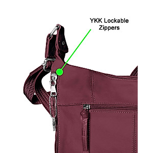 Roma Leathers Studded Concealment Purse - Premium Cowhide Leather - Wine - Dual Gun Entry - Designed in U.S.A.