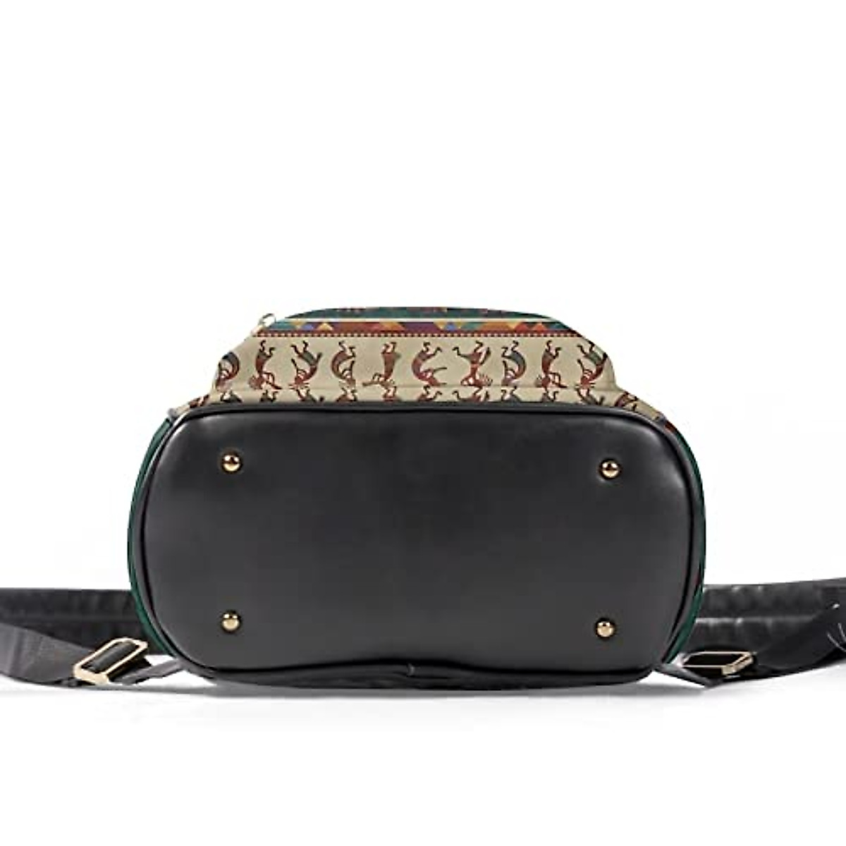 Wideasale Aztec Kokopelli Southwest Print Backpack Purse for Women Tribal Native American Indian Mini Travel Backpack Ethnic Style Pu Leather Casual Daypack