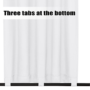 Easy-Going Outdoor Curtains Waterproof Windproof Weatherproof Curtain for Patio, Cabana, Porch, Pergola and Gazebo, Grommet Top and Tab Bottom Drape, 1 Panel, 54x84 inch, White
