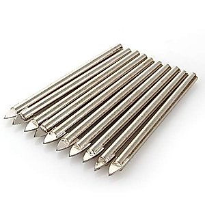 Diamond Drill Bits For Porcelain Tile,Boxwizard Tile Drill Bits 10Pcs 6Mm Tile Glass Ceramic Mirror Tungsten Carbide Drill Bit Set Spear Head Bosch Drill Bit Set