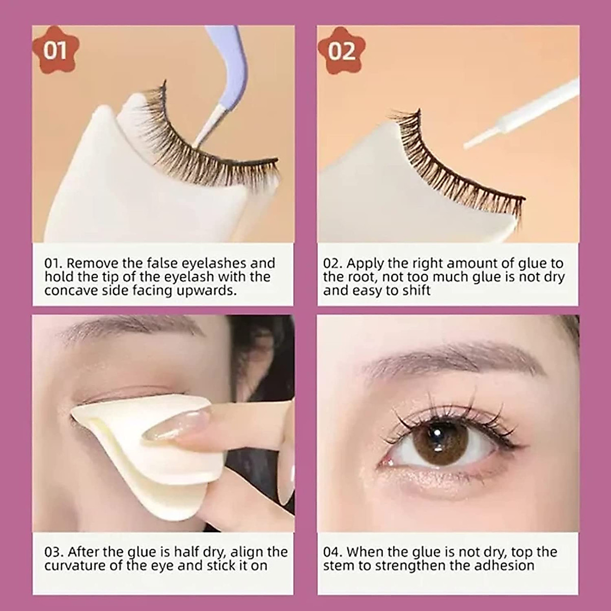 False Eyelash Applicator Tool Eyelash Tweezer Eyelash Clip Clamp Women Makeup Fake Eyelashes Auxiliary Clip Cosmetic Tool for Beginners, Eyelash Tweezers for False Lashes, Eyelashes Buddy Kit 1 Pack