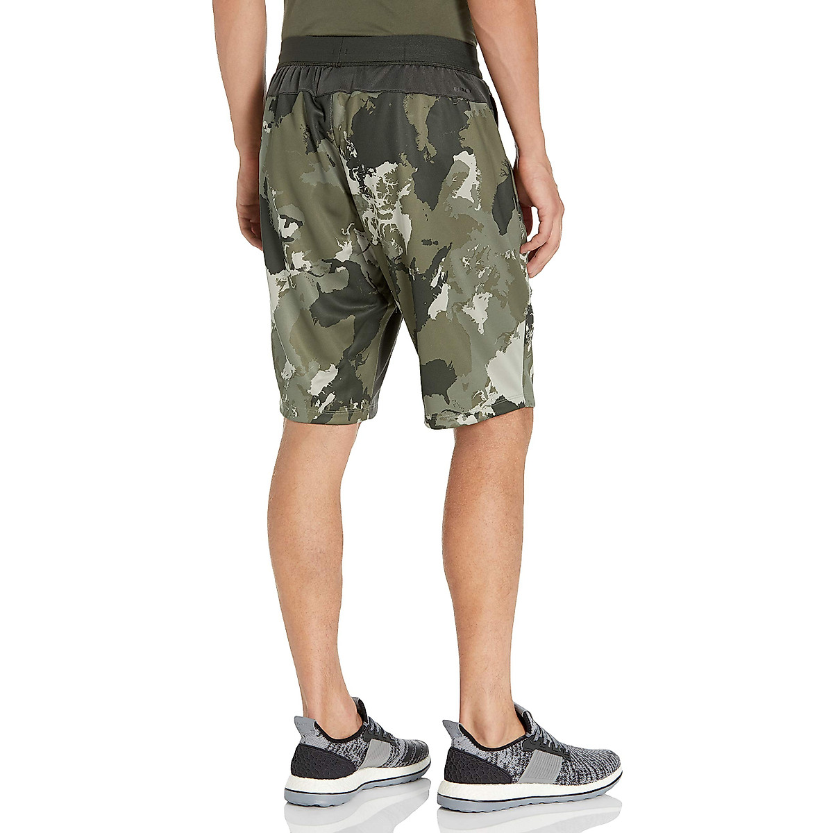 adidas mens Camo City Long Shorts Grey Feather Small