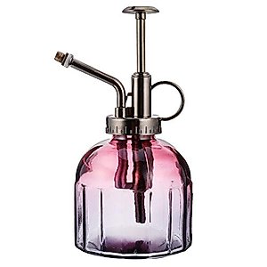 YARNOW Glass Watering Spray Bottles Vintage Plant Mister with Top Pump Decorative Watering Can Indoor Outdoor Watering Pot for Plants Flower