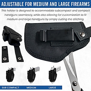 High Tactical Gun Holster for Men and Women IWB/OWB + Mag, Subcompact, Compact, Full Size Gun Right/Left Hand Glock 17 Holster, Glock 19 Holster, Glock 19 Accessories, Gun Holsters for Pistols 9mm