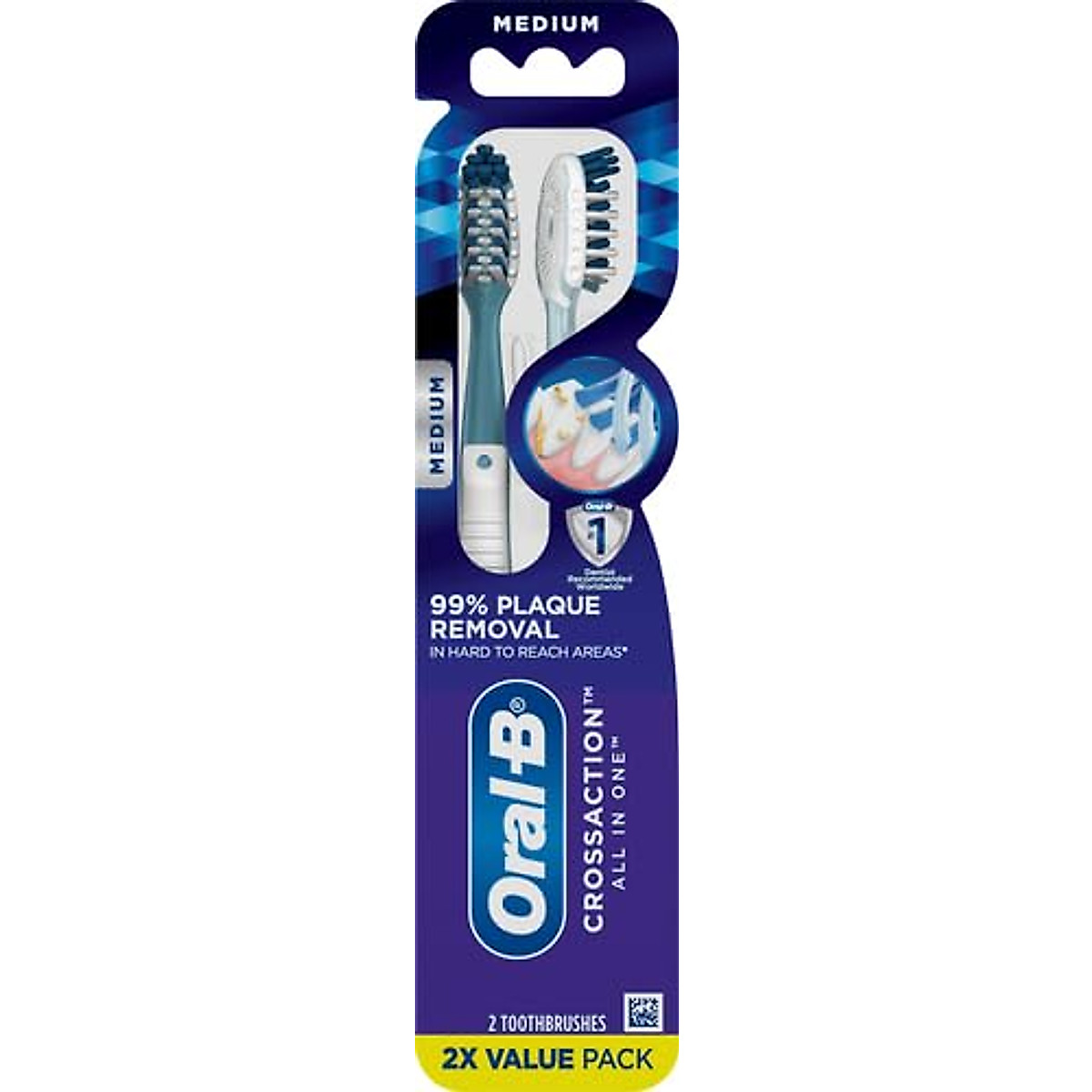 Oral-B Pro-Health All-In-One 40 Medium Toothbrush Twin Pack, 2 Count
