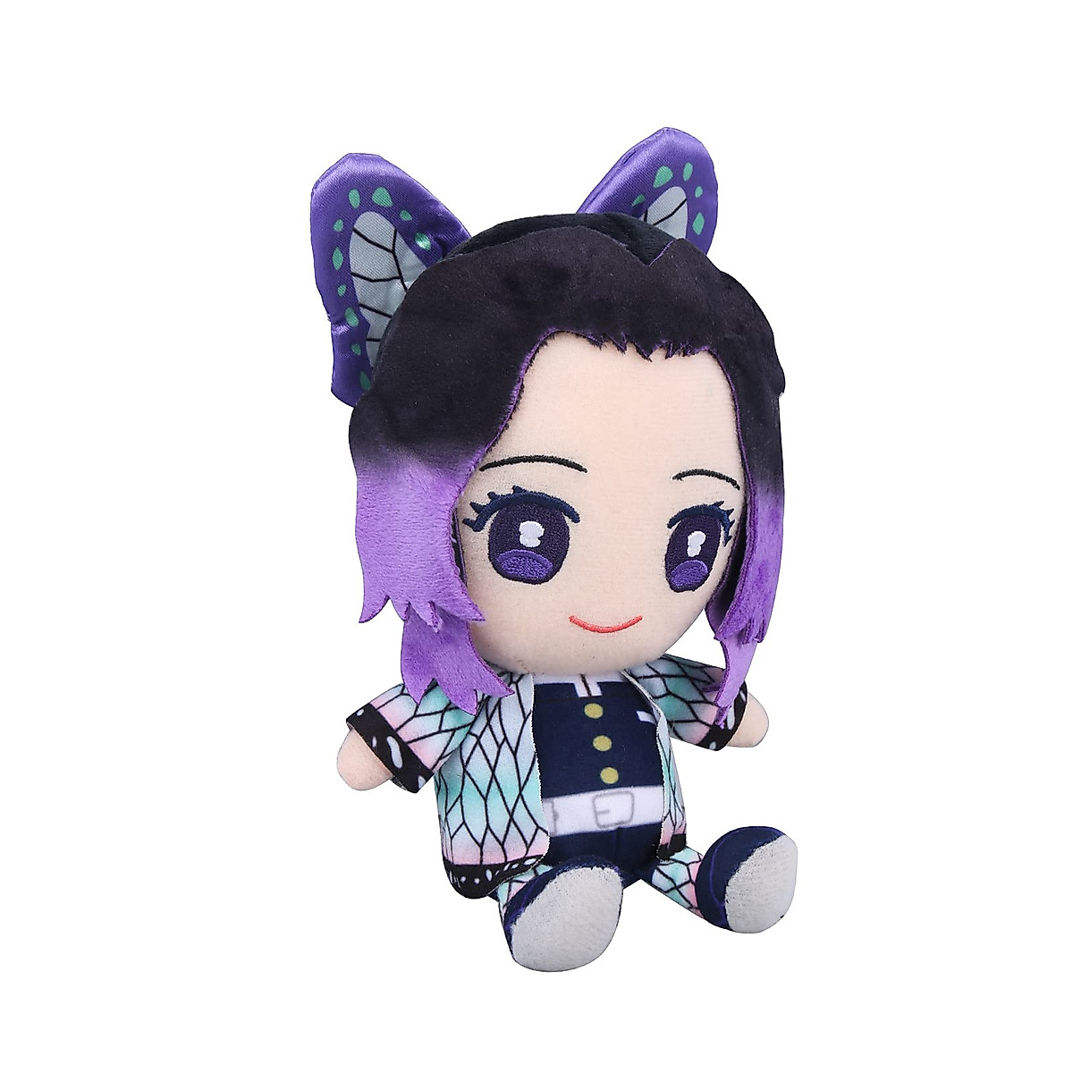 LINKOM Plush Doll Toy Anime Figure Kyoujurou/Uzui Tengen Stuffed Plushie Cute Toys Keychain Cosplay Props Halloween (Kochou Shinobu, 18cm/7inch)