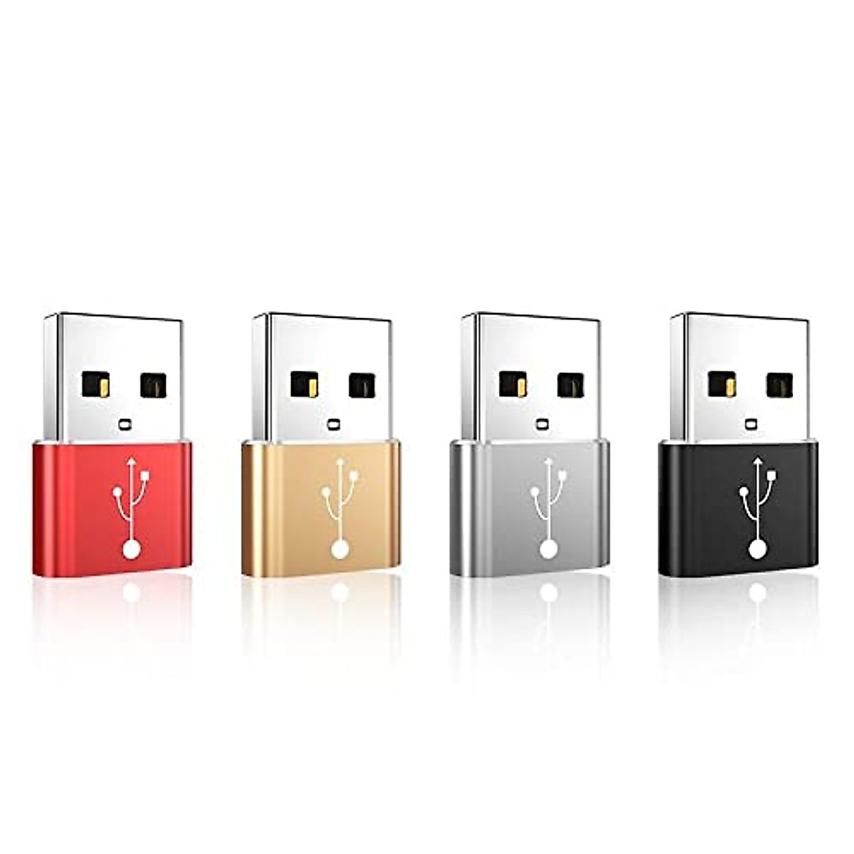 BoxWave Adapter Compatible with Chuwi Hi10 Air - USB-A to C PortChanger (5-Pack), USB Type-C OTG USB-A Convert Charging Data for Chuwi Hi10 Air - Metallic Silver