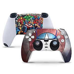 PS5 Disk Console Superhero Skins for PS5 Disk Playstation 5 Console Decal Sticker + 2 Controller Set