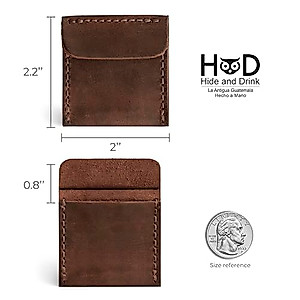 Hide & Drink, Wedding Ring Case, Engagement Pouch, Bride and Groom Jewelry Storage, Marriage Travel, Ring Bearer, Proposal Ring Holder, Full Grain Leather, Handmade, Bourbon Brown