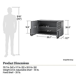 SystemBuild Evolution Shelby 2 Door Garage Wall Cabinet, Graphite