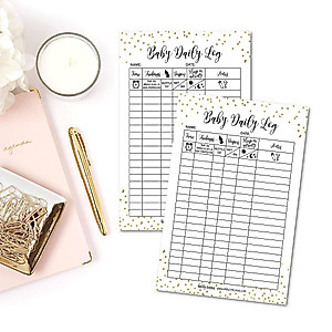 Newborn Baby Log Tracker Journal Book, Infant Daily Schedule, Feeding Food Sleep Naps Activity Diaper Change Monitor Notes For Babies, Mommy Nursing or Breastfeeding Record Tracking Chart 50 Sheet Pad