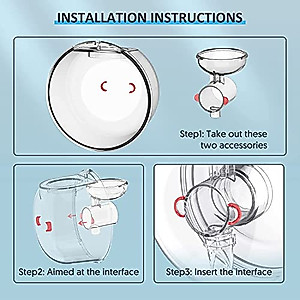 Bellababy Wearable Breast Pumps Hands Free,Low Noise and Pain Free,Touch Screen,4 Modes 9 Levels of Suction,Fewer Parts to Clean.(Pink Dual 24mm)