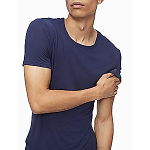 Calvin Klein Men's Ultra-Soft Modern Modal Lounge Crewneck T-Shirt, Blue Shadow, Extra Large