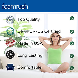 FoamRush 10-inch Bunk (32" x 75") High Density Foam RV Mattress Replacement with Cotton Cover, Medium Firm, Pressure Relief Support, Travel Camper Trailer Truck, Made in USA, CertiPUR-US Certified