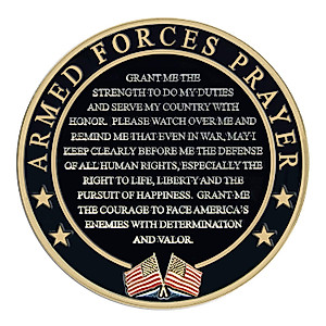 Air Force Armed Forces Prayer Coin - USAF Valor Challenge Coin-Gifts for Air Force-Certified Disabled USMC Vet Owned Business