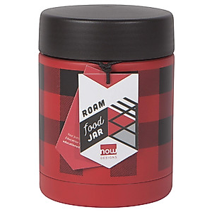 Now Designs Jar Roam Sm Buffalo Check Food Thermos, Small
