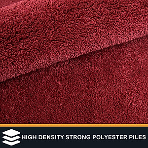 PURRUGS Dirt Trapper Door Mat 34" x 59", Non-Slip Machine Washable Entry Rug, Shoe Scraper, Dog Door Mat, Super Absorbent Welcome Mat for Front & Back Door, Muddy Shoes & Paws, Burgundy Red