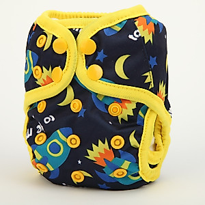 Sigzagor Newborn Baby Diaper Nappy Cover 8lbs-10lbs For Boys (To The Moon)