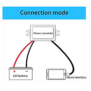 DC-DC 12V to 5V 3A Micro USB Converter Voltage Step Down Regulator Waterproof Power Converters for Car Smartphone