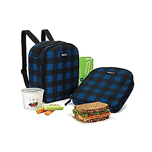 PackIt Freezable Upright Backpack, Navy Buffalo