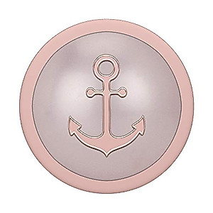 Grip Anchor Golden Rose On Pink Nautical Design PopSockets PopGrip: Swappable Grip for Phones & Tablets