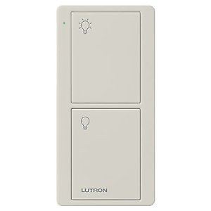 Lutron 2-Button Pico Smart Remote Control for Caséta Smart Switch, PJ2-2B-GLA-L01, Light Almond
